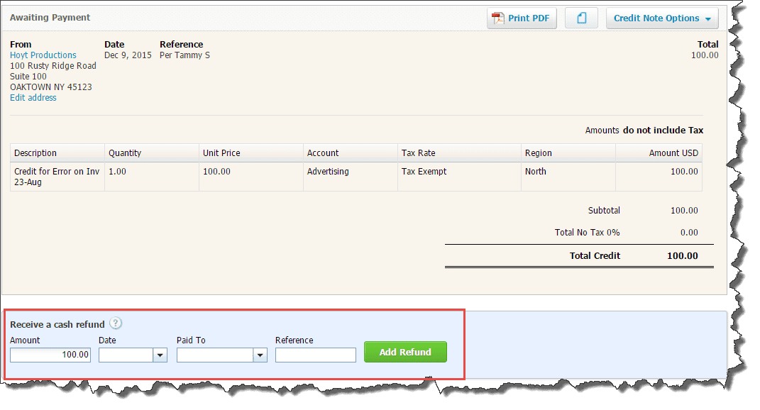 Xero the Hero: Credit Notes - Part II - Beyond Balanced Books