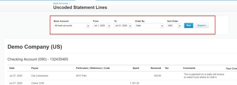 Xero Reporting: Unreconciled Statement Lines - Beyond Balanced Books